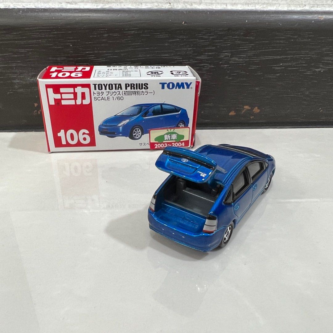 Tomica #106 Toyota Prius (Blue), Hobbies & Toys, Toys & Games on Carousell