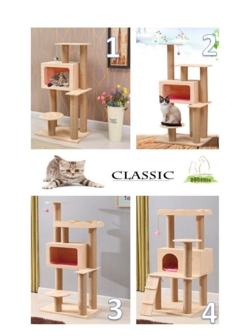 TV Box Design Stylish Cat Tree Condo, Pet Supplies, Homes & Other Pet ...
