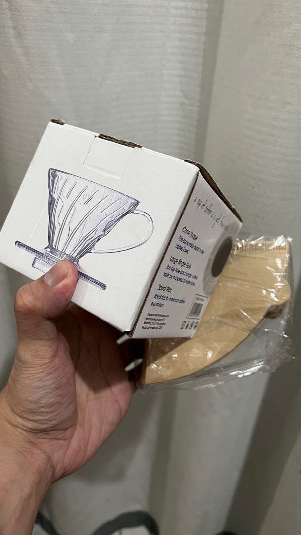 V60 Pour Over Coffee Dripper and Filter, Furniture & Home Living ...