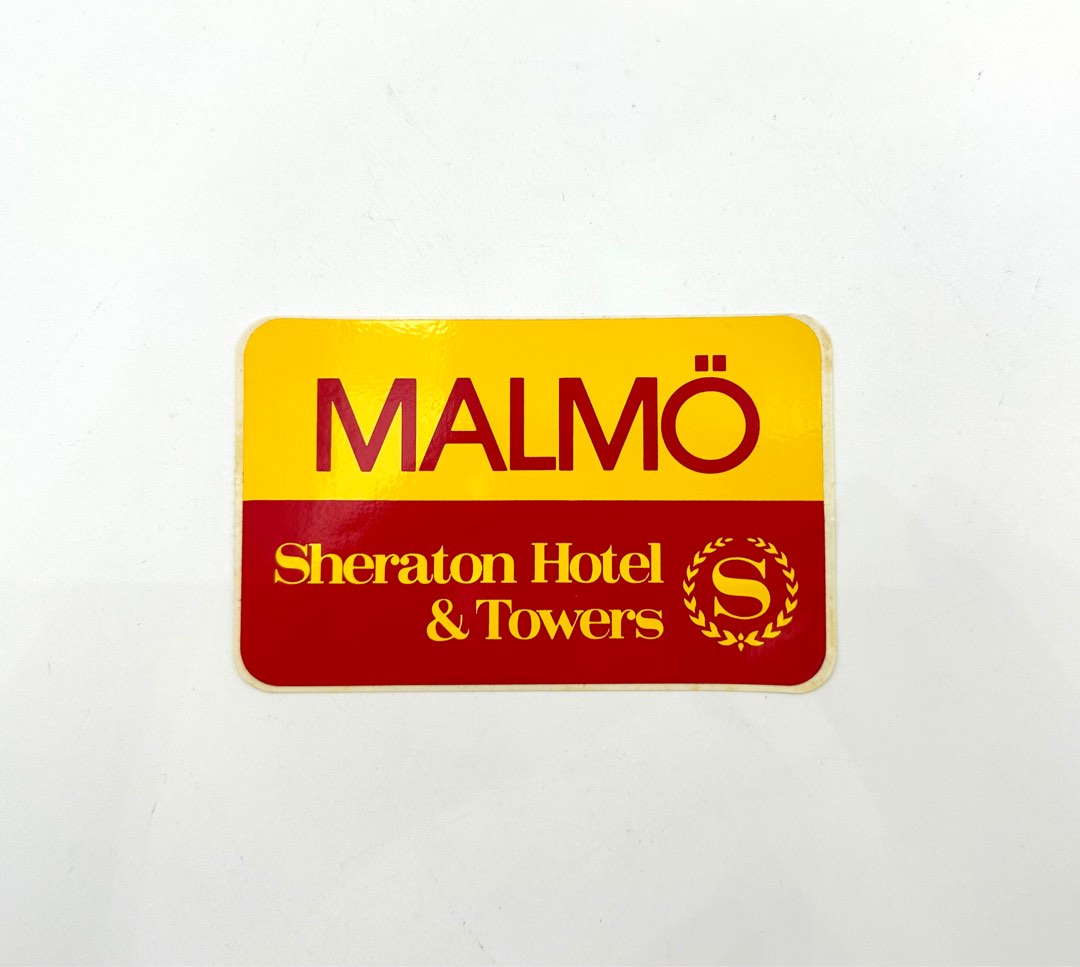 Vintage Hotel Sticker - Sheraton Hotel & Towers - Malmo, 興趣及遊戲, 收藏品及紀念品 ...