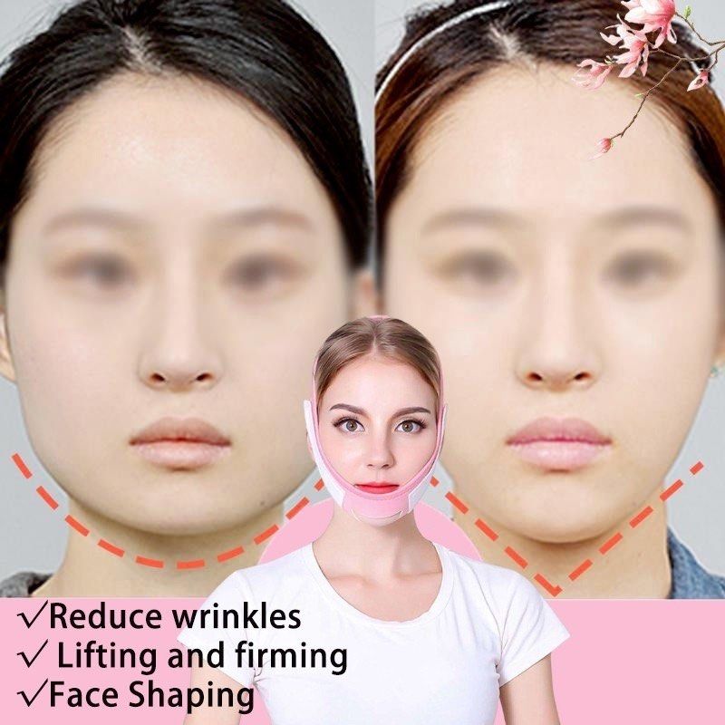 V Facial 3D Sleeping Face-Lift Slimming Belt Breathable Skin Care Chin ...