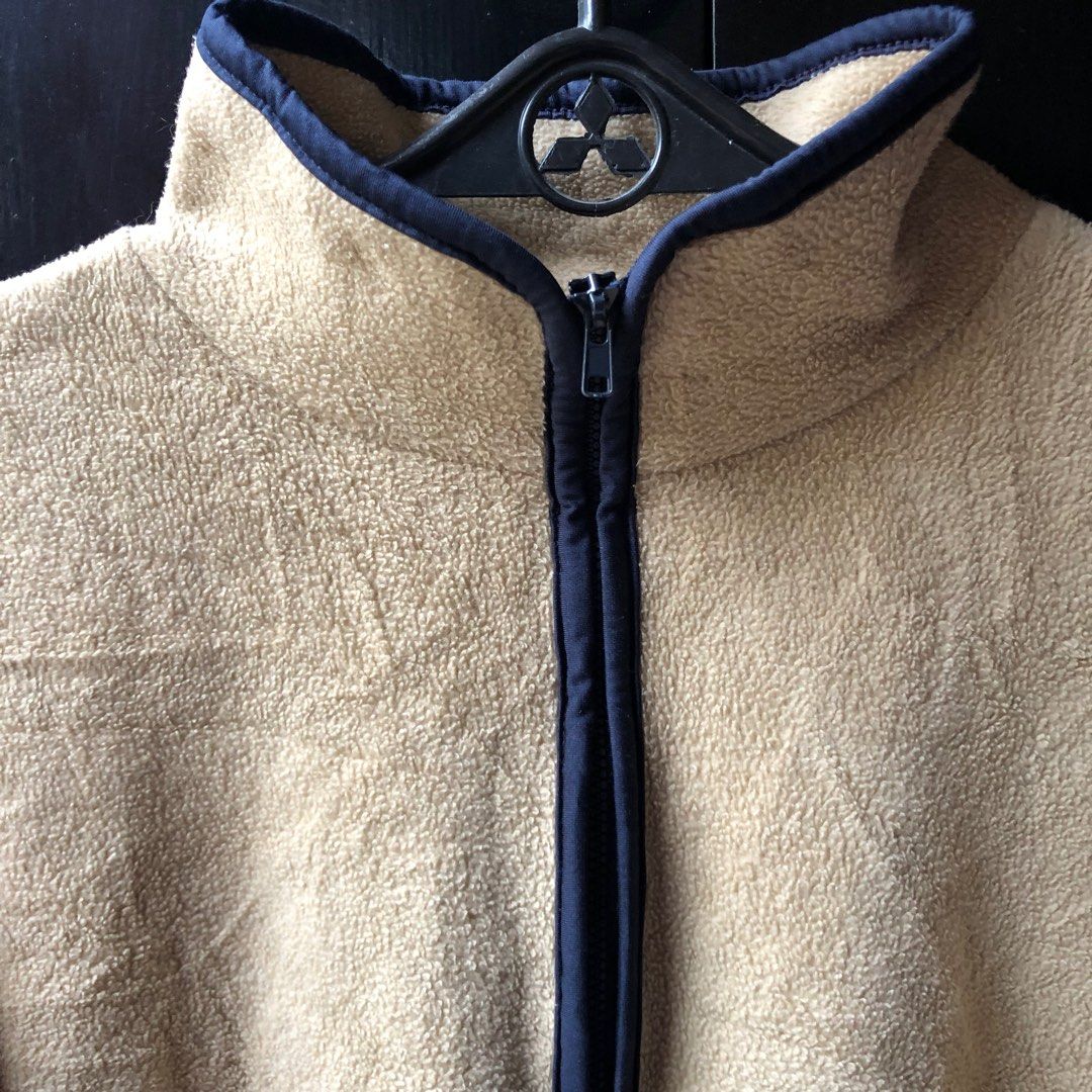 Vintage Cream Fleece Jacket, Men's Fashion, Coats, Jackets and ...