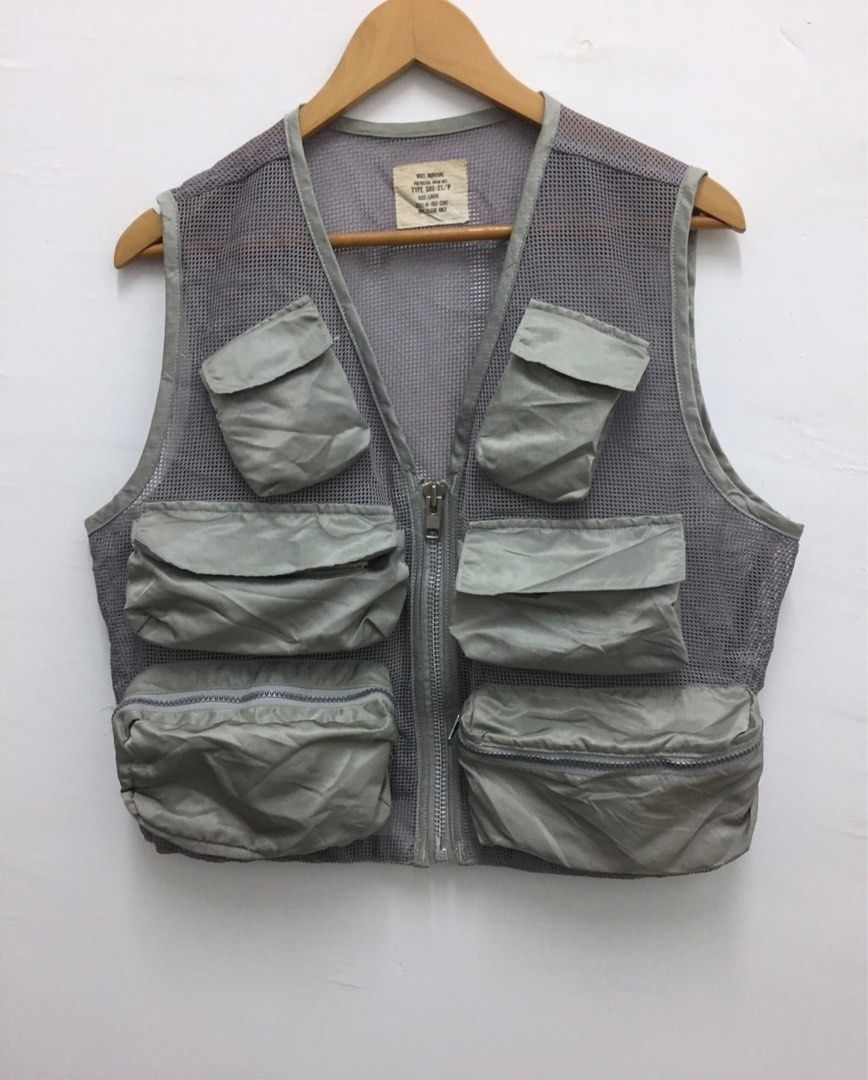 Vintage tactical vest survival mesh net, Men's Fashion, Tops & Sets ...