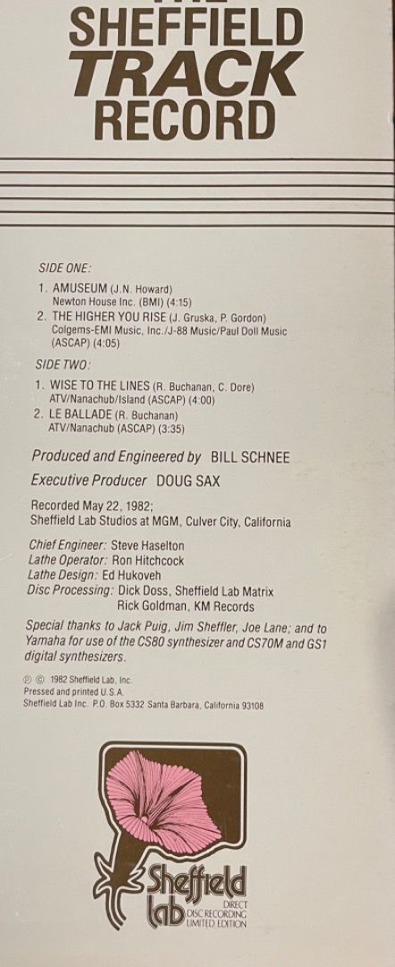 Vinyl / LP: Audiophile, Lab, Test tracks, rock - The Sheffield Track ...