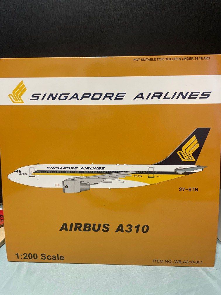 WB 1/200 Singapore Airlines A310 9V-STN with 3TEN logo full die cast ...