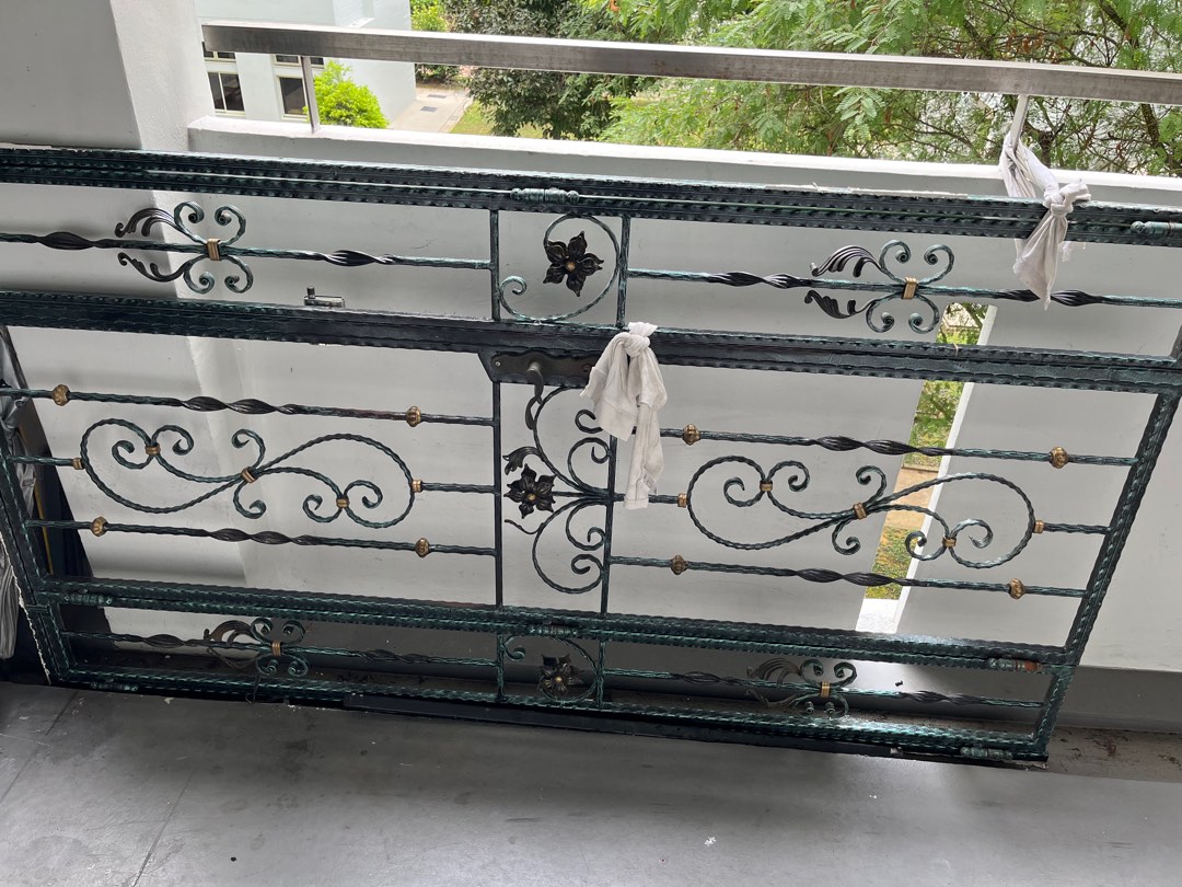 Wrought Iron Gate and Lock, Furniture & Home Living, Security & Locks ...