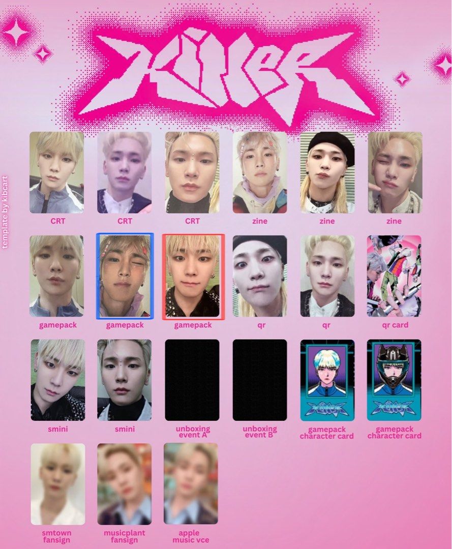 wtt key killer album game pack photocard shinee repackaged pc, Hobbies ...