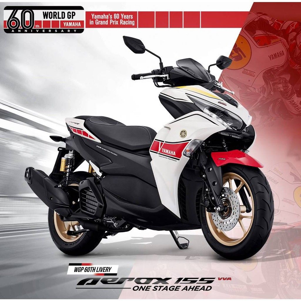 Yamaha Aerox 155 Cover Set 60TH Limited Edition!!!!, Motorcycles ...