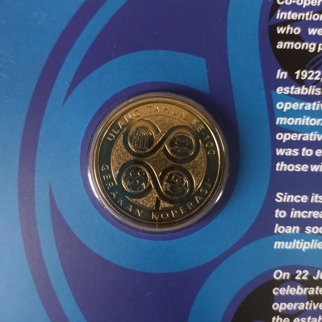 100 Tahun Gerakan Koperasi BNM Commemorative Nordic Gold Coin, Hobbies & Toys, Collectibles ...
