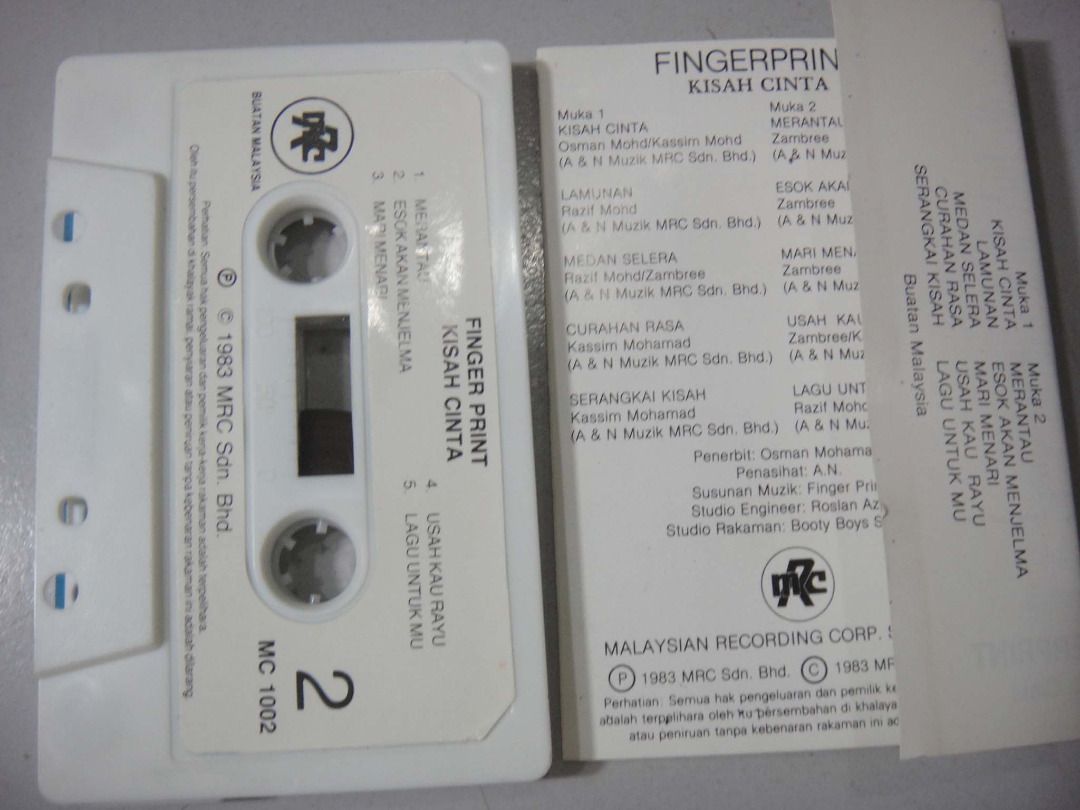 (1635) Malaysia Malay Cassette Kaset Pop Melayu~ FINGERPRINT "Kisah ...
