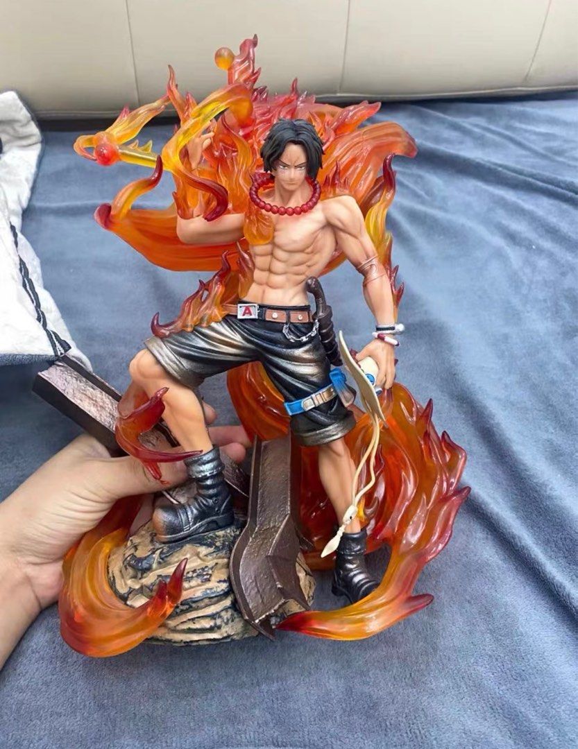 33CM LED One Piece Ace figure, Hobbies & Toys, Toys & Games on Carousell