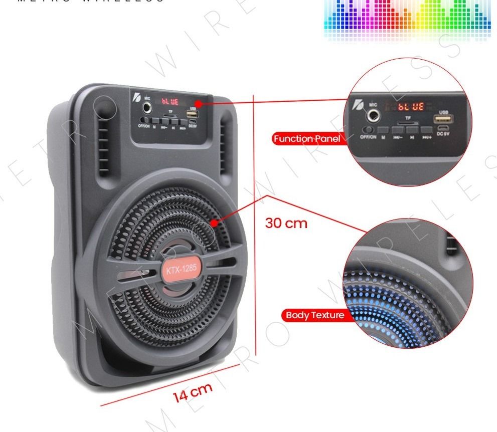 6.5" Bluetooth Portable Wireless Speaker with FREE Mic and Remote KTX 1285, Audio, Soundbars ...