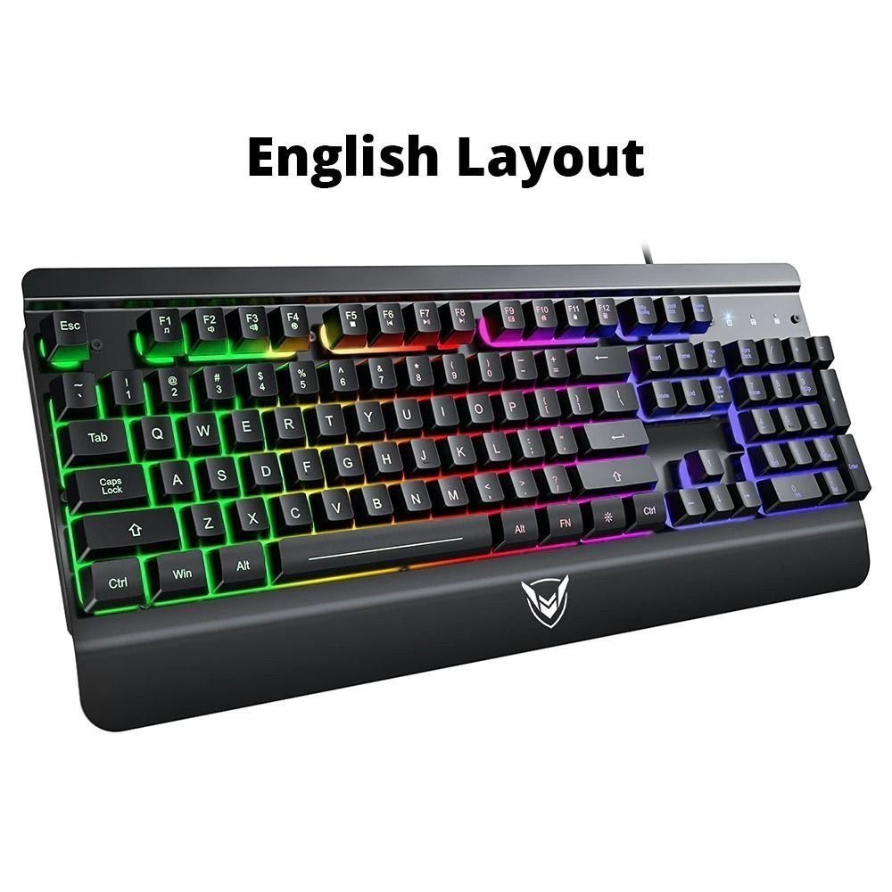 * [B2603] * PICTEK PC268 Gaming Keyboard USB Wired RGB Backlit Membrane ...