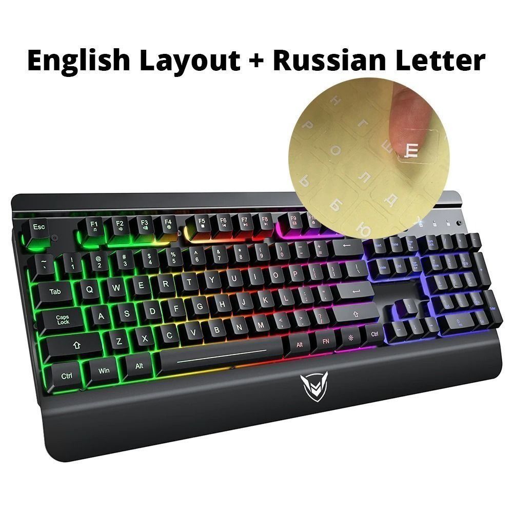 * [B2603] * PICTEK PC268 Gaming Keyboard USB Wired RGB Backlit Membrane ...
