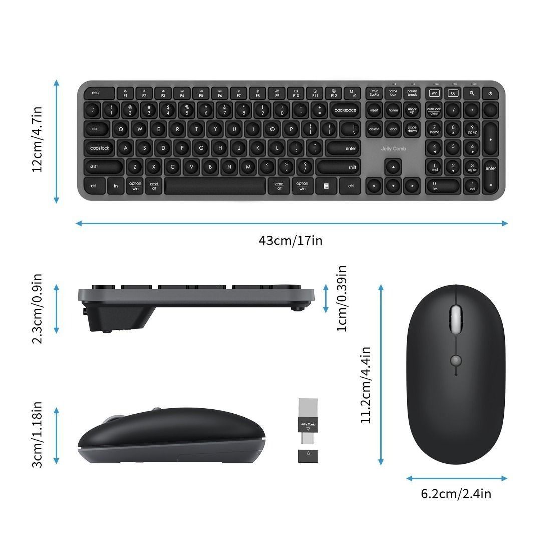 * [B2626] * Wireless Keyboard and Mouse Combo, Jelly Comb 2.4G and Type ...