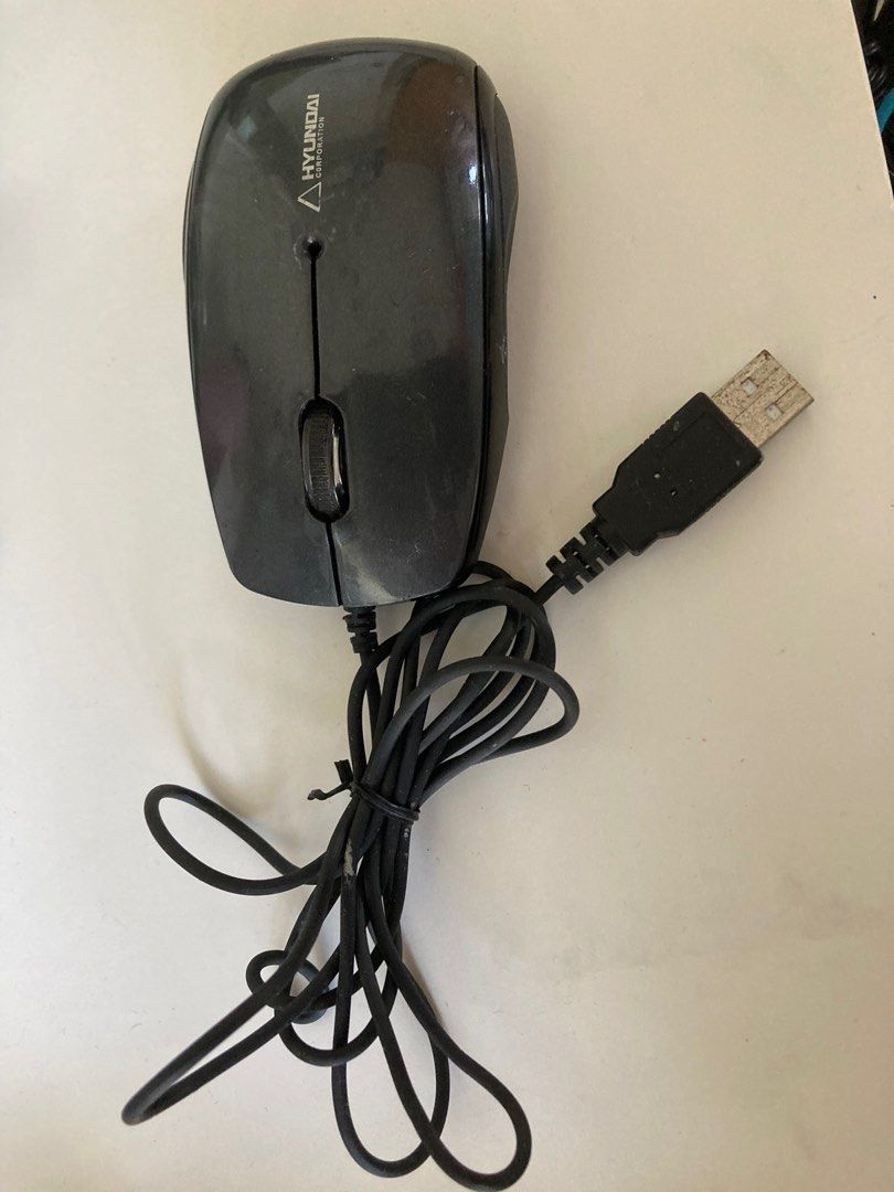 現袋有線滑鼠 Hyundai Mouse 黑色, 電腦＆科技, 電腦周邊及配件, 電腦滑鼠及相關產品 - Carousell
