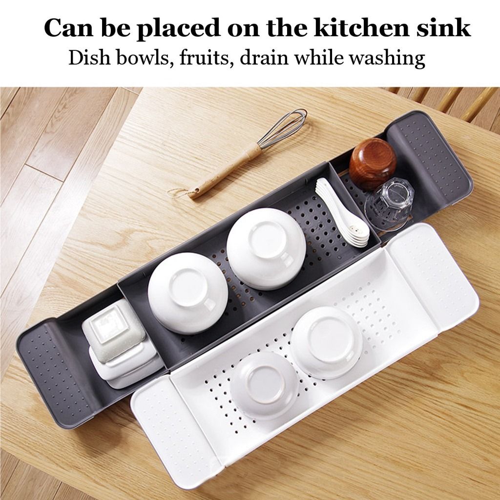 Adjustable Bathtub Bridge Tray Shelf Rack Tray, Furniture & Home Living ...