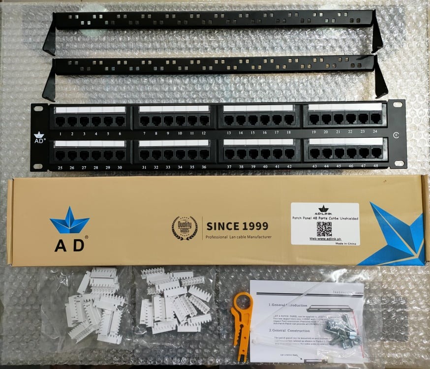 AD-LINK Patchpanel Cat6 48Port, Computers & Tech, Parts & Accessories, Networking on Carousell