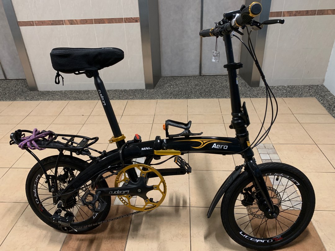 Aero Mini Bifold Bike 16 inch (with free rear trolley wheel rack ...