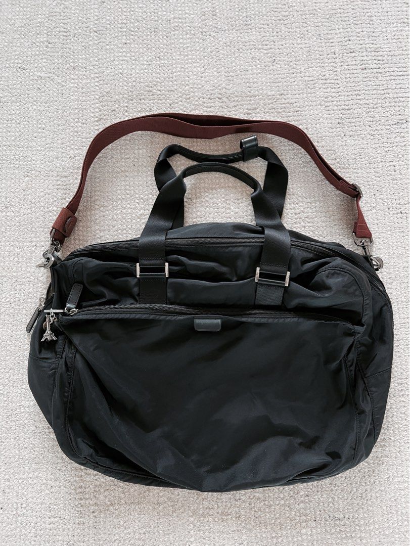 Agnes b. Logo patch duffle bag, Men's Fashion, Bags, Sling Bags on ...