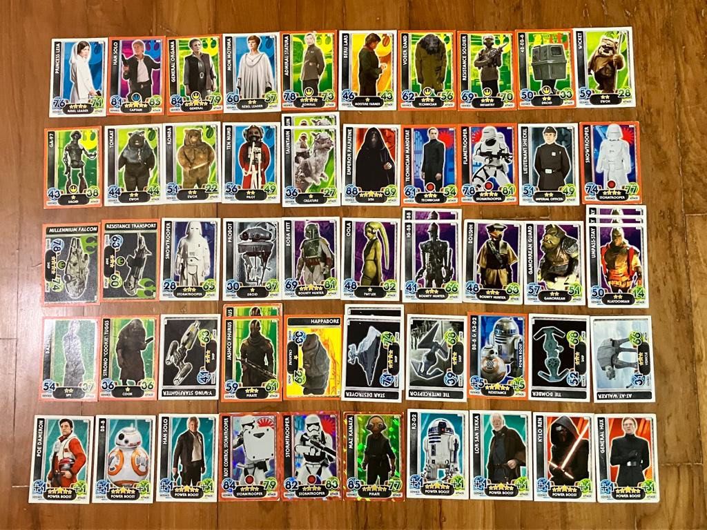 Assorted Trading Cards (Force Attax Star Wars, Match Attax, Pokémon ...