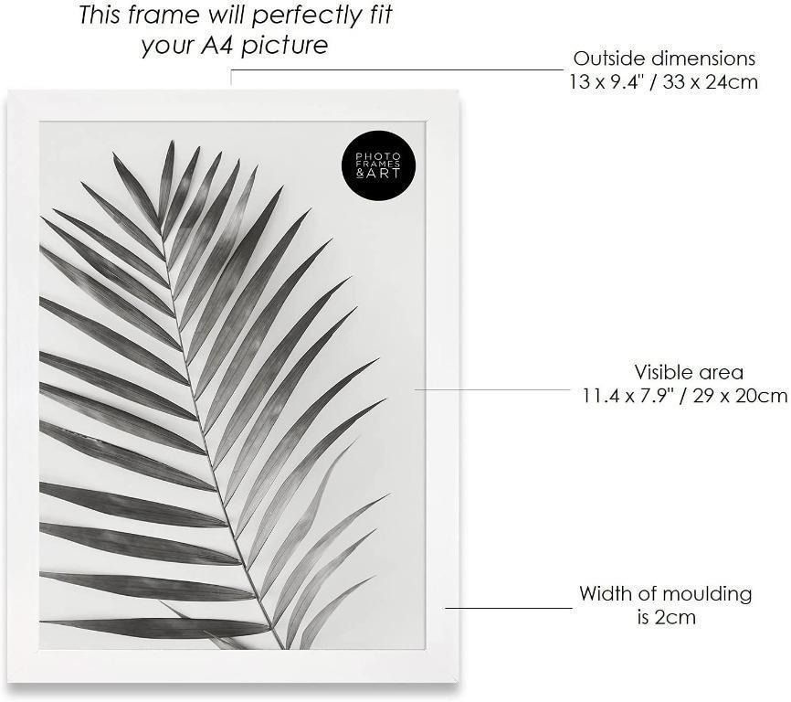 [B110] PF+A A4 Picture Frame - Oxford Premium White Photo Frame With ...
