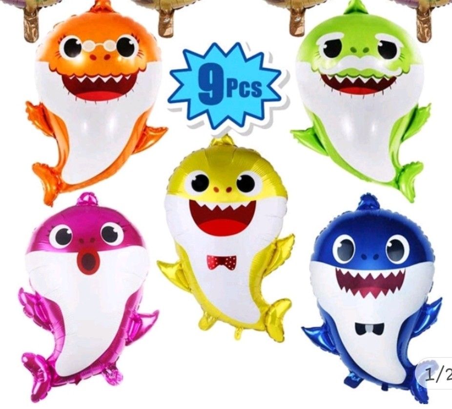 Baby shark balloon - 4 pcs, Everything Else on Carousell