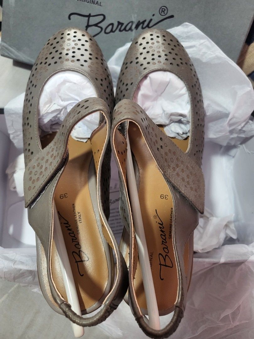 Barani Leather Heeled Sandals, Women's Fashion, Footwear, Heels on Carousell