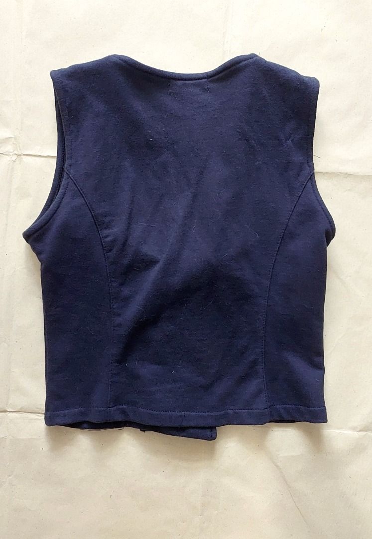 Black Vest with rounded collar, Women's Fashion, Coats, Jackets and ...