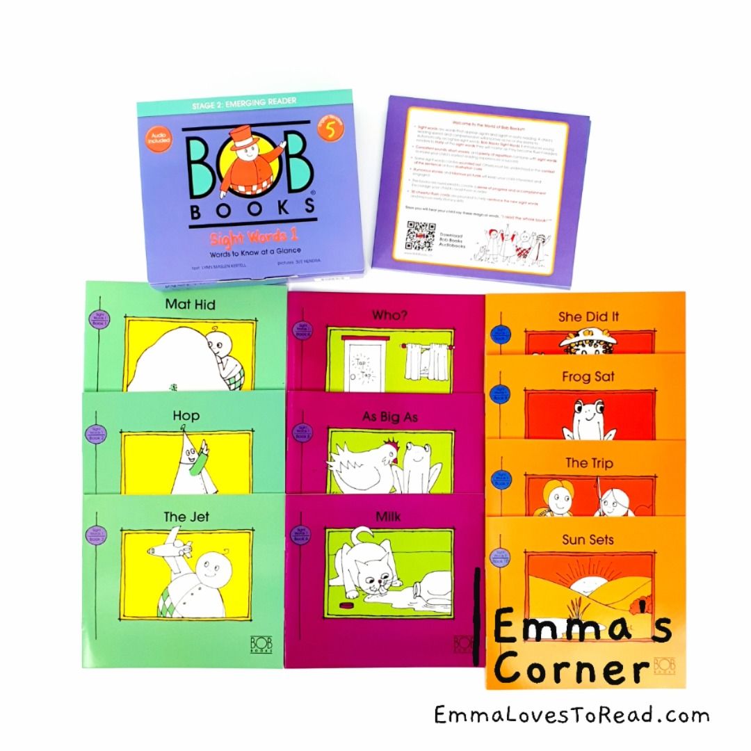 Bob Books Stage 2: Sight Words 1 & 2 for Kindergarten and First Grade ...