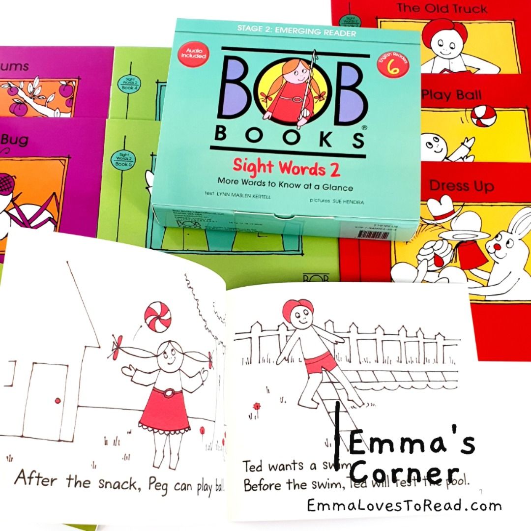 Bob Books Stage 2: Sight Words 1 & 2 for Kindergarten and First Grade ...