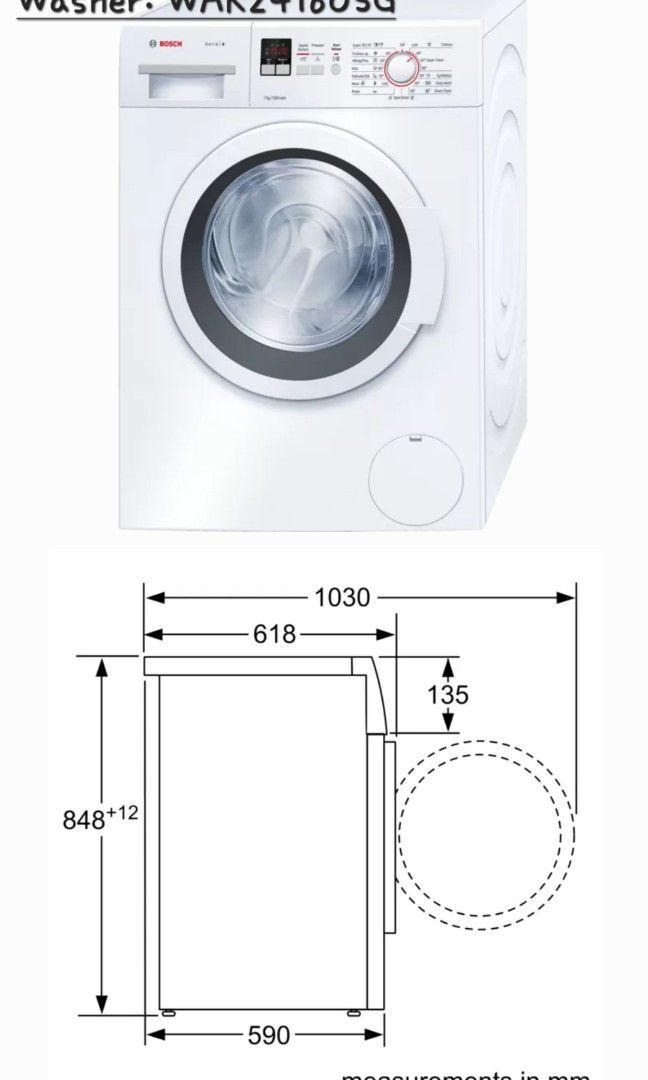 BOSCH Washing Machine, TV & Home Appliances, Washing Machines and ...