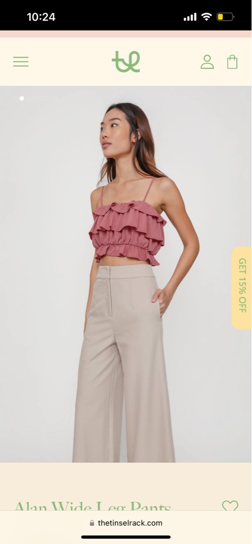 BRAND NEW WITH TAG TTR ALAN WIDE LEG PANTS, Women's Fashion, Bottoms ...