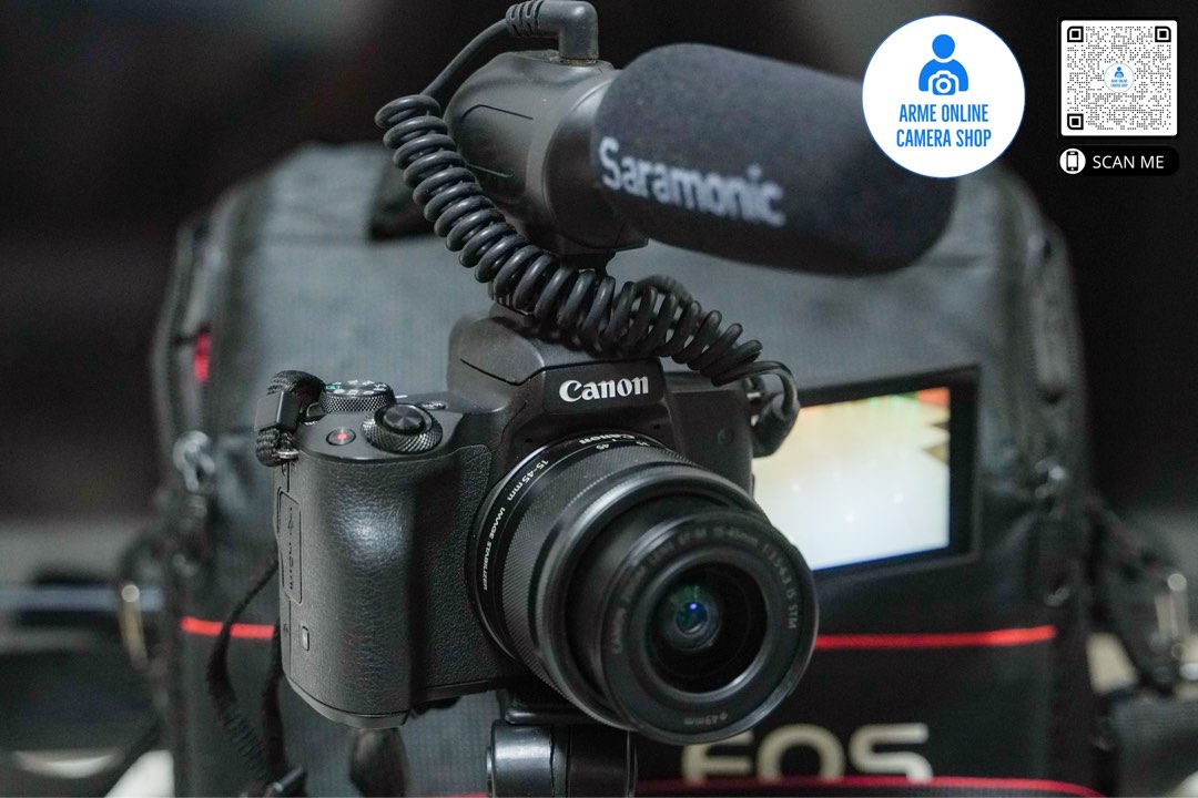 Canon M50 Complete Vlogging Package w/ Saramonic SR-PMIC1 microphone 2 ...