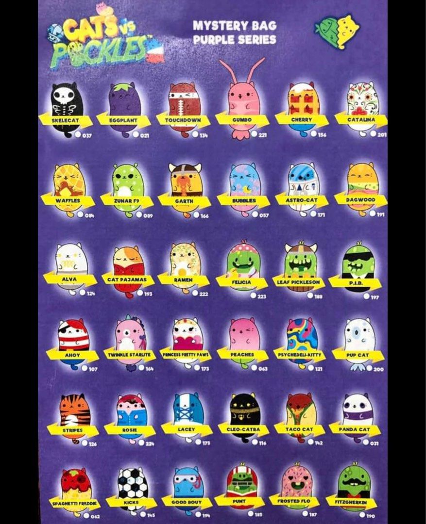 Cats Vs Pickles / Dog Vs Squirls soft toy plush bean bag (Purple ...