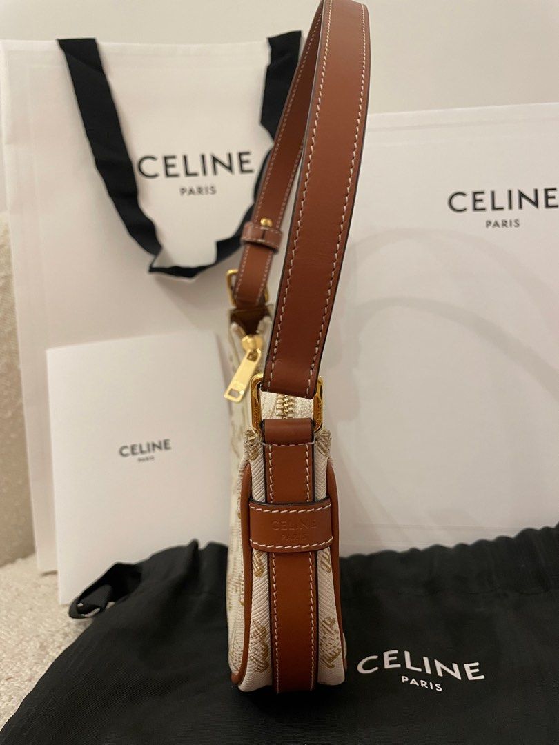 Celine Mini Ava White/Tan, Women's Fashion, Bags & Wallets, Shoulder ...