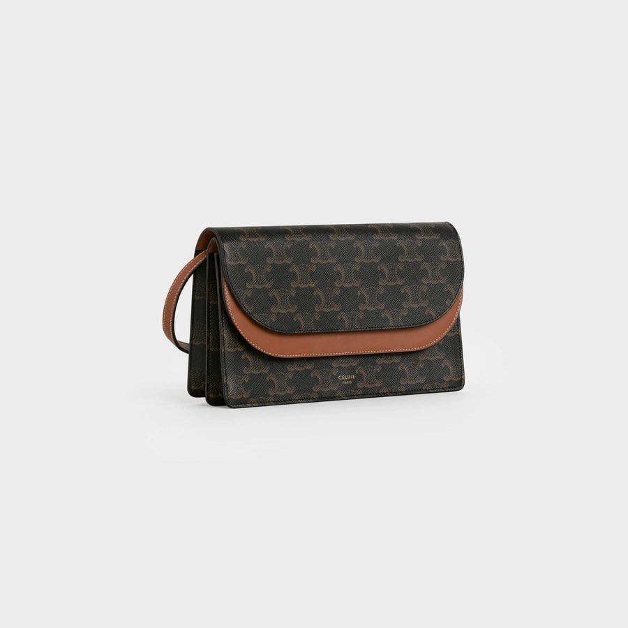 Celine Wallet On Strap in Triomphe Canvas, Luxury, Bags & Wallets on ...