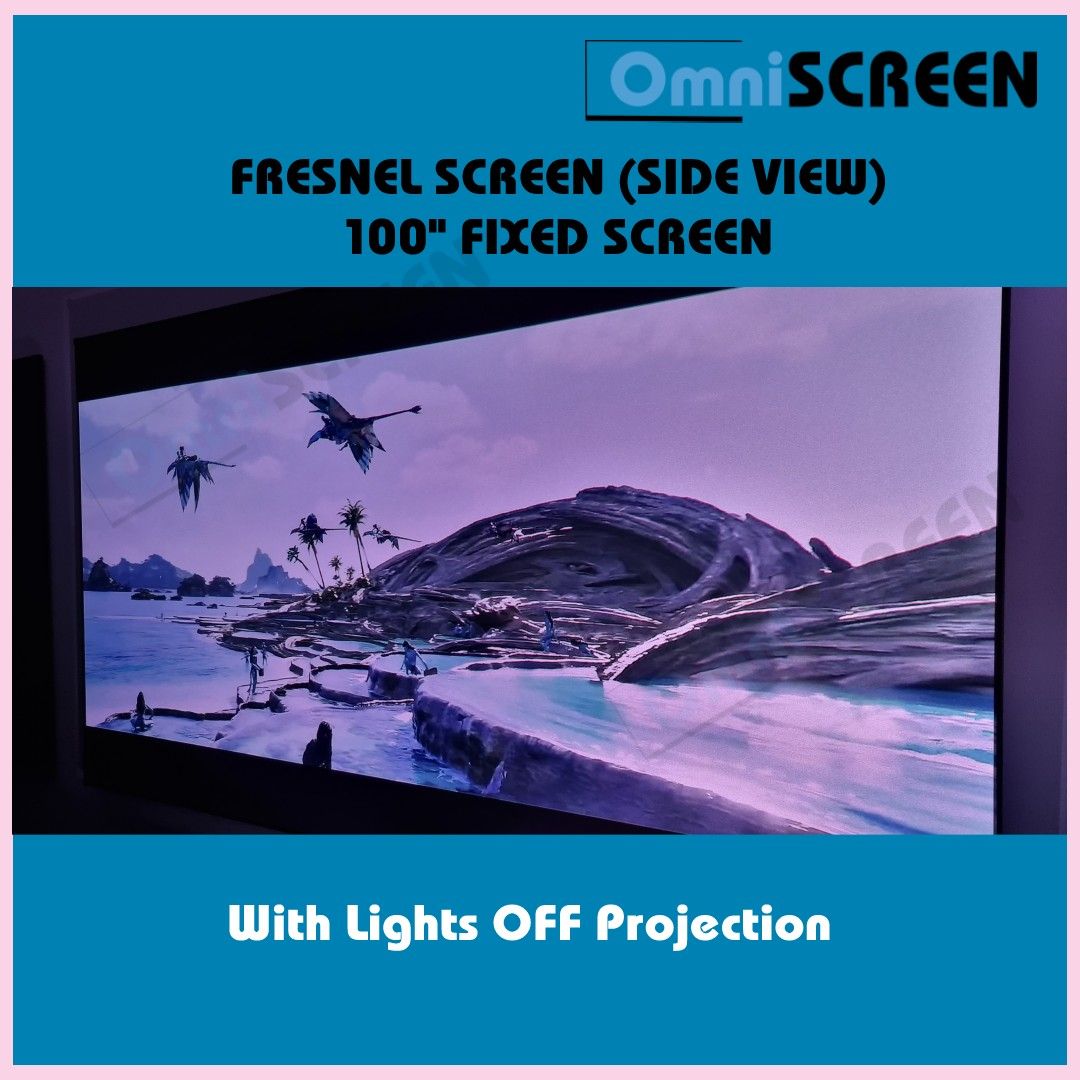 [100" CHEAPEST FRESNEL ALR SCREEN IN SG] OMNISCREEN 100 INCH FRESNEL ...