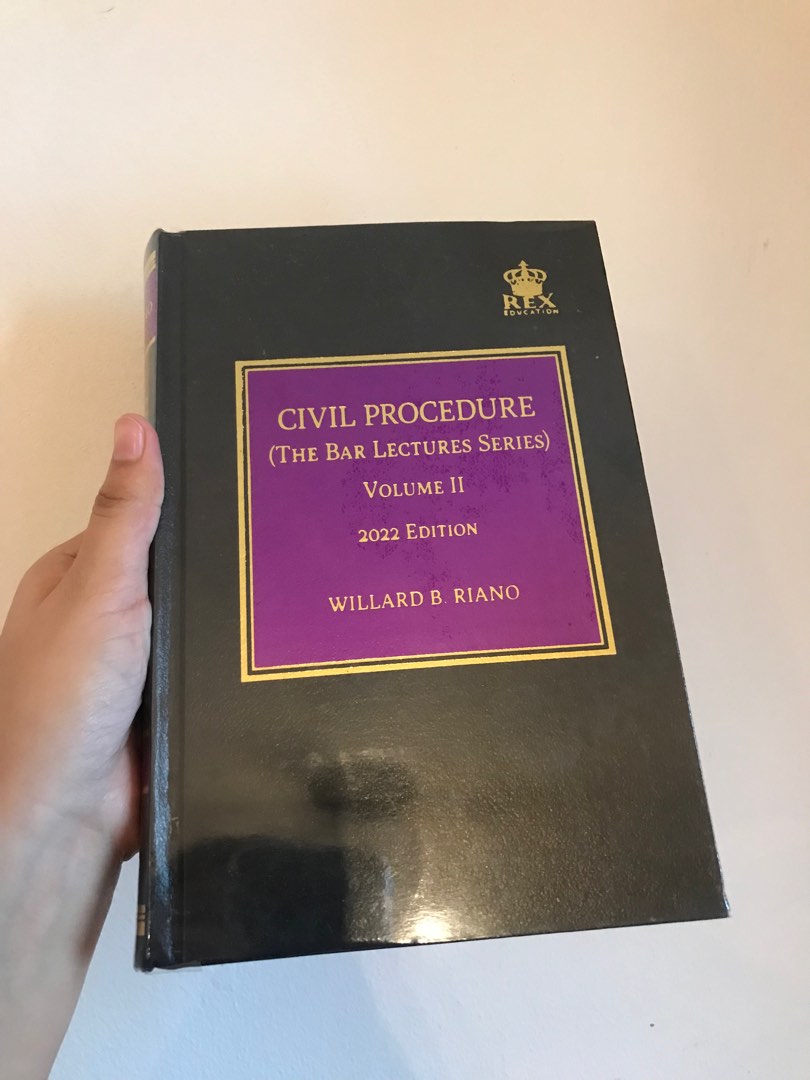 Civil Procedure Volume 2 by Riano 2022, Hobbies & Toys, Books ...