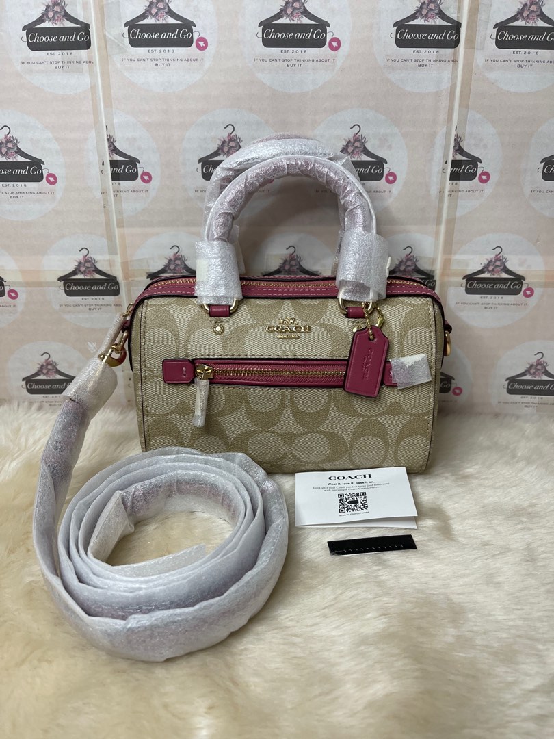 Coach Mini Rowan Light Khaki/Rouge, Women's Fashion, Bags & Wallets ...