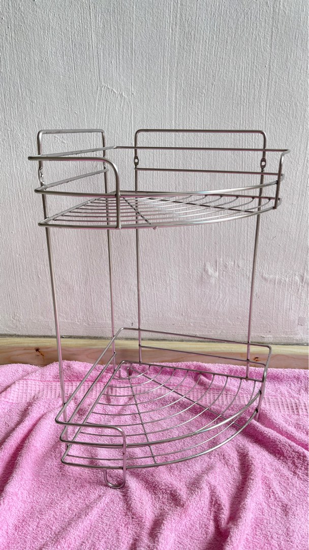 Corner 2 tier metal Steel Rack, Furniture & Home Living, Bathroom ...