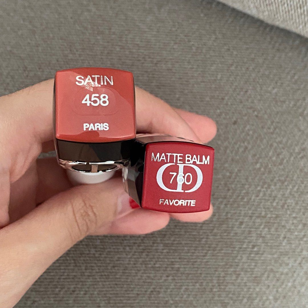 Dior Rouge Dior Satin 458, Matte Balm 760, Beauty & Personal Care, Face ...