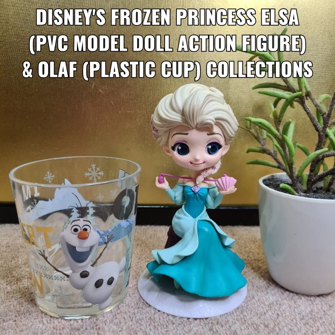 DISNEY'S FROZEN PRINCESS ELSA (PVC MODEL DOLL ACTION FIGURE) & OLAF ...