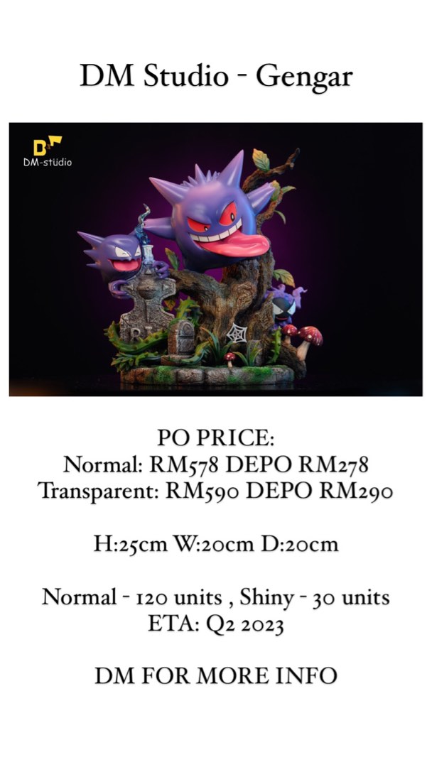 DM Studio - Gengar, Hobbies & Toys, Toys & Games on Carousell