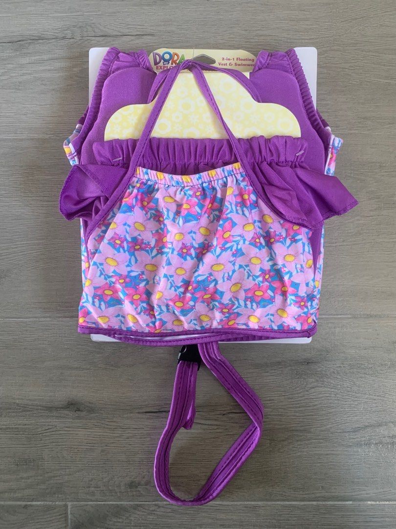 Dora the Explorer 2in1 Floating Vest & Swimwear, 兒童＆孕婦用品, 嬰兒及小童流行時尚 ...