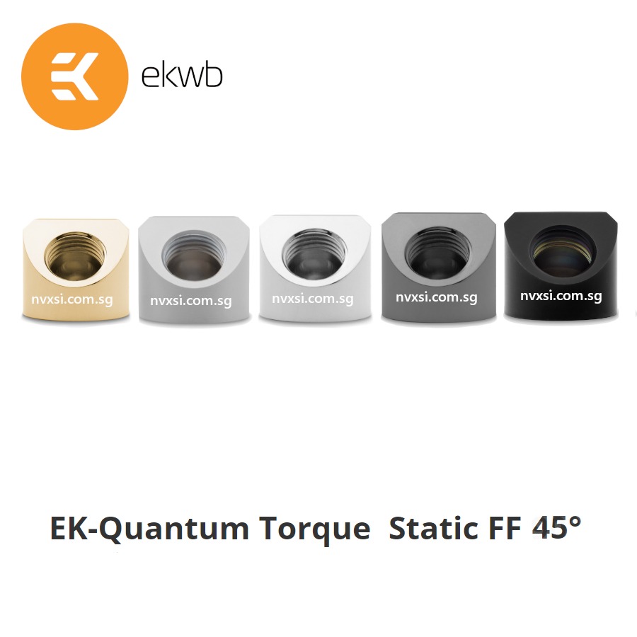EK-Quantum Torque Static FF 45° — Gold | Satin Titanium | Nickel ...