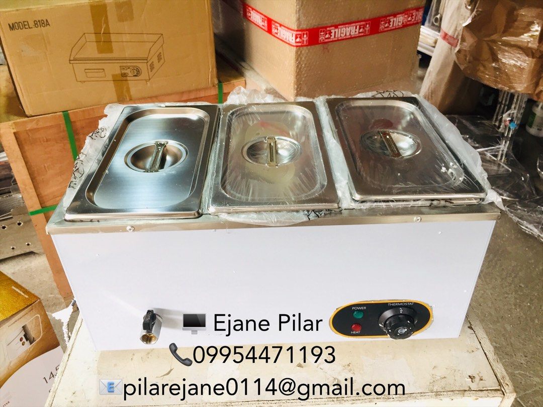 Electric Bain Marie Without Glass Food Warmer 3 Basins, Commercial ...