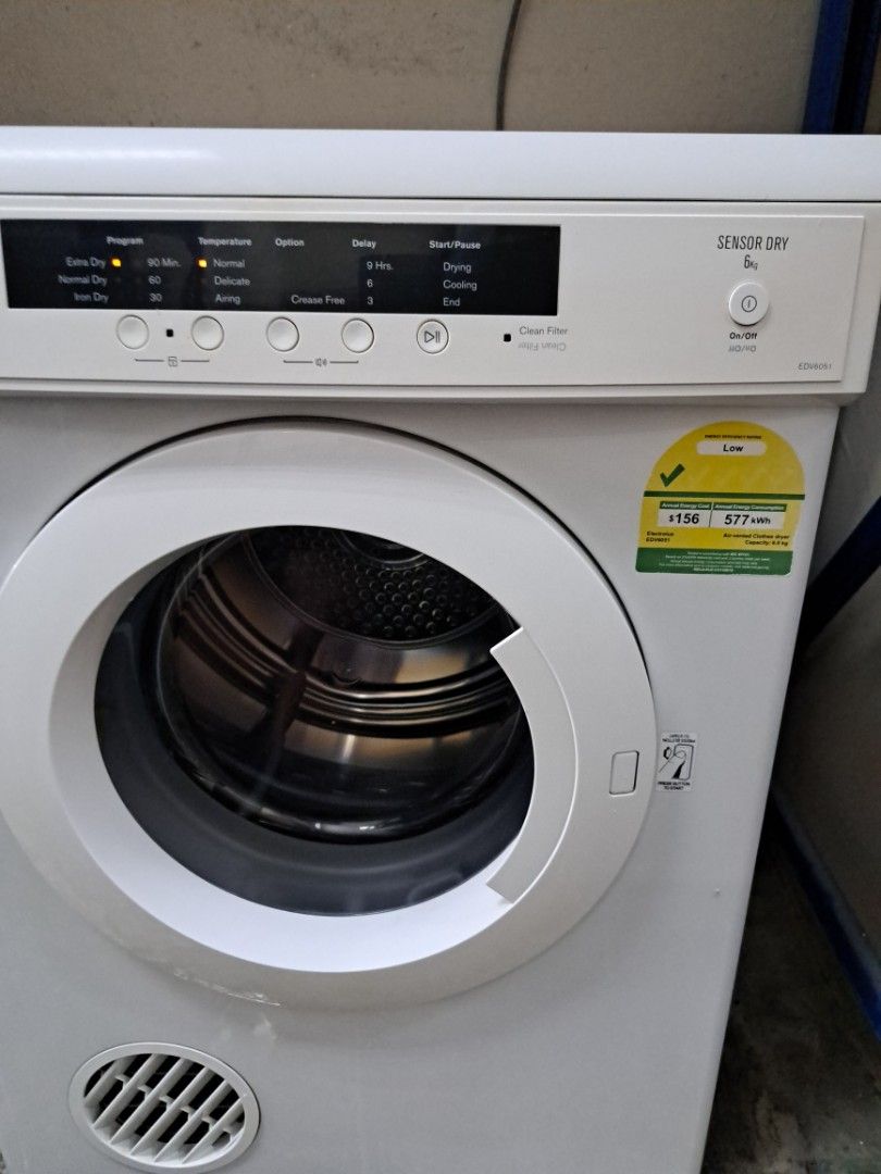 Electrolux 6kg sensor Dryer warranty 2months, TV & Home Appliances ...
