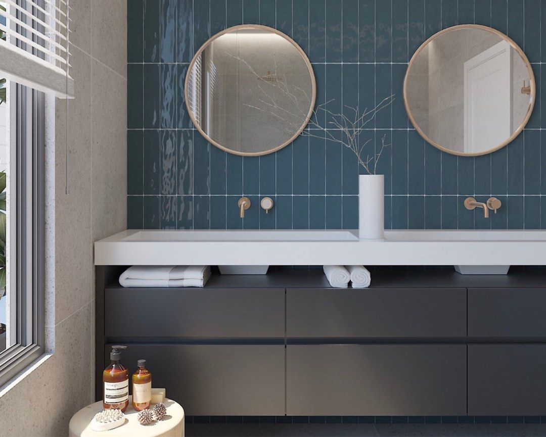 Feruni Tiles Manhattan Series - Subway Tiles - Denim/Blue Color ...