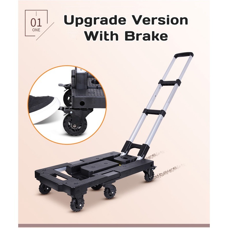 Foldable Trolley Flatbed Trolley Foldable trolley with Wheels Trolley ...